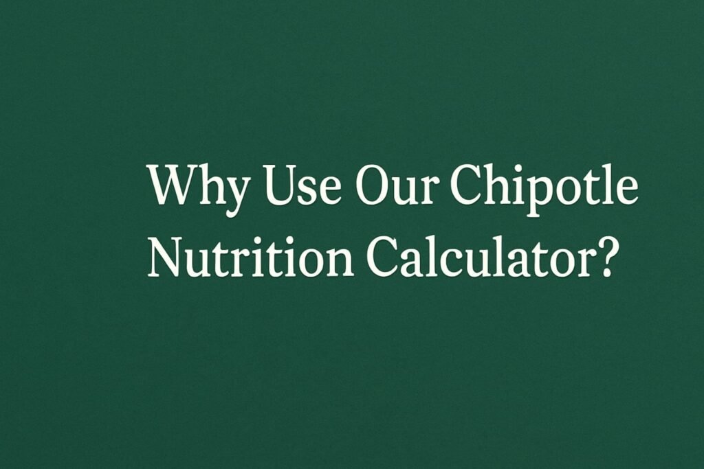 Chipotle Nutrition Calculator & Chipotle Calorie Calculator